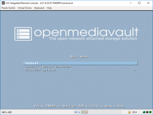Installation de OpenMediaVault